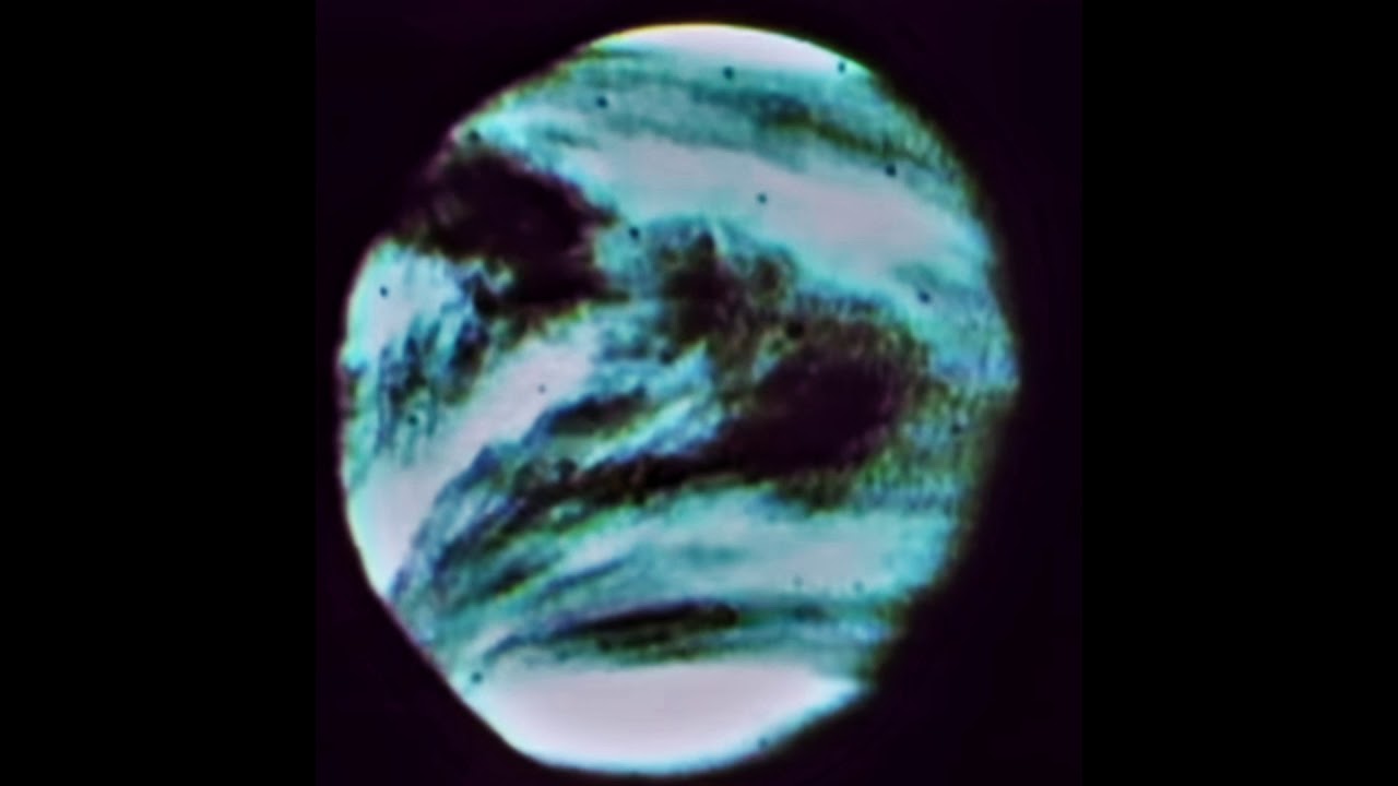 Telescopic time lapse view of Venus shows objects in orbit around it ...