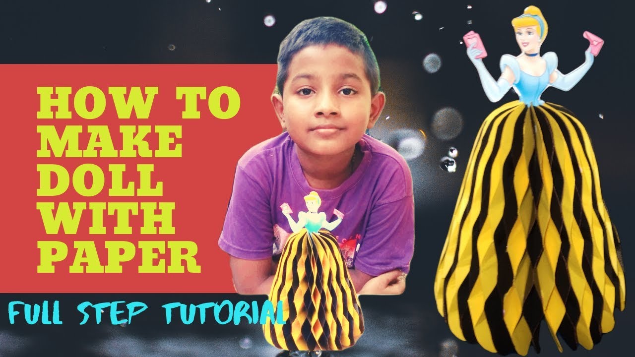 How to make doll with paper | full step tutorial - YouTube