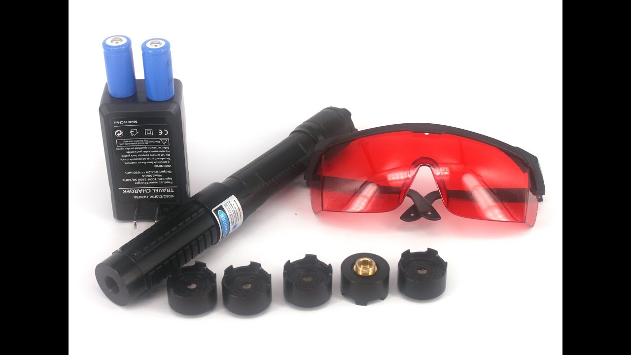 【B820】1000mW 450nm Blue Laser Pointer Pen with 5 Changeable Pattern ...