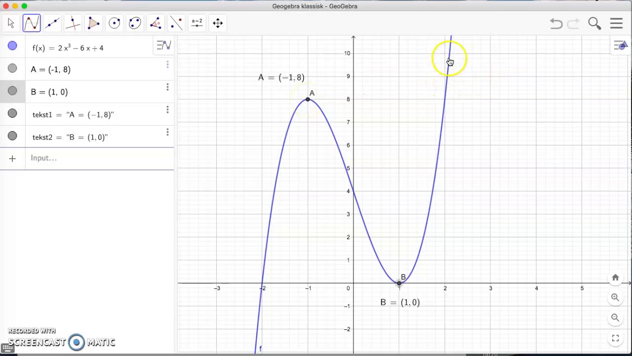 Grafer og funktionsanalyse i GeoGebra - YouTube