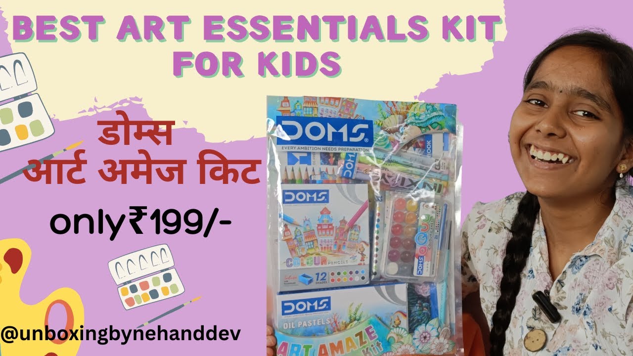DOMS Art AMAZE Kit Unboxing | Best Art Essentials Kit for Kids? - YouTube