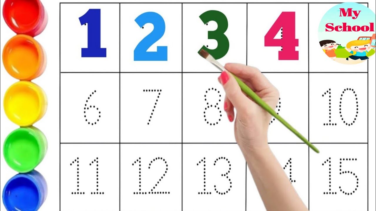 Learn counting numbers @My_School25123 Ginti,1 to 100 counting,123 ...