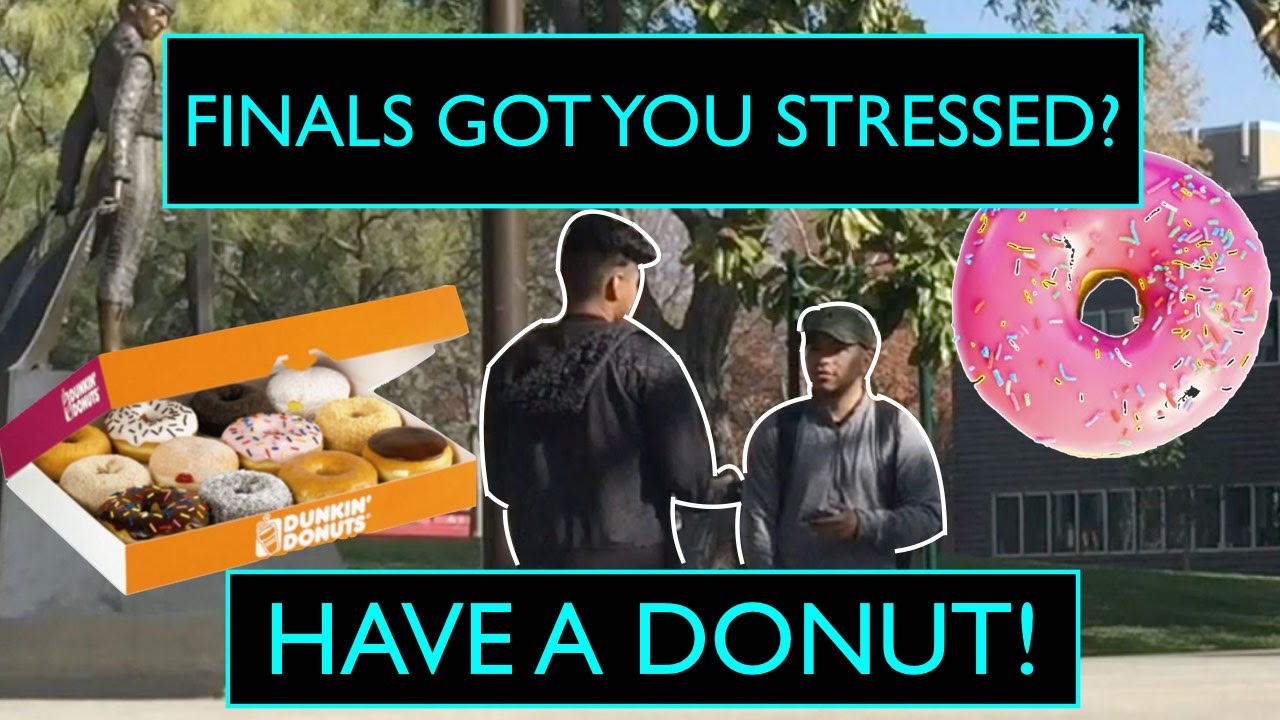 Giving Out Donuts to College Students for Finals - YouTube