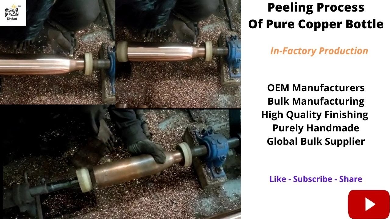 Copper Bottle Peeling Process In Moradabad | 100% Pure Copper Water ...