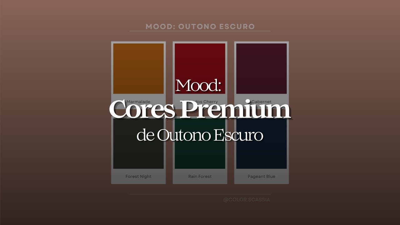 Cores Premium para a Cartela de Outono Escuro | Coloração Pessoal - YouTube