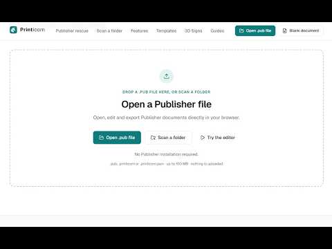The free Microsoft Publisher alternative that opens your old .pub files  and can bulk convert them