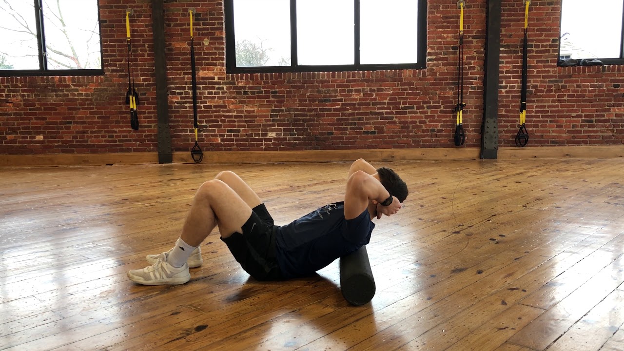 Thoracic Extension (with foam roller) - YouTube