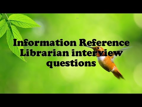 Information Reference Librarian interview questions - YouTube