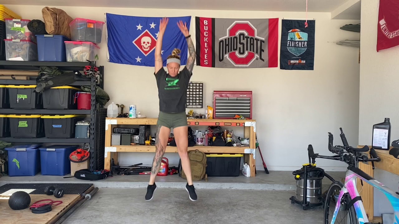 Floor Tap Squat Jumps - YouTube