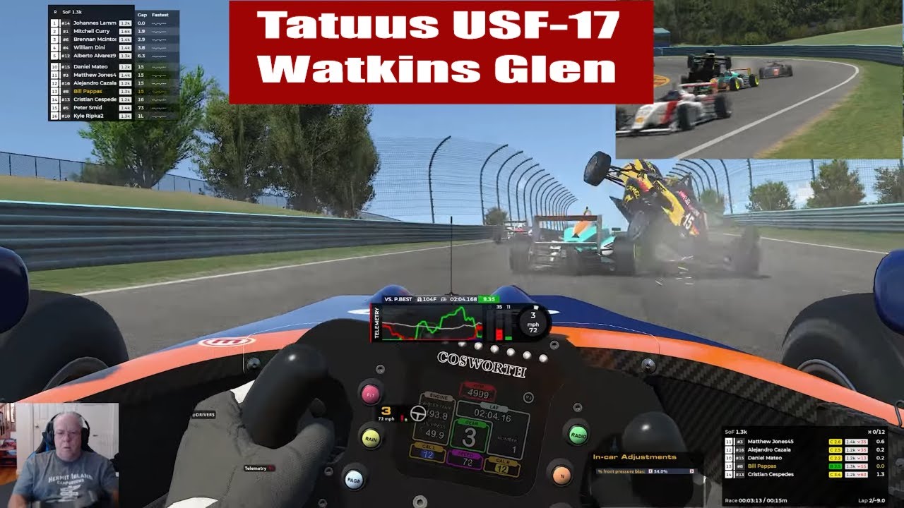 Iracing USF 2000 Watkins Glen - YouTube
