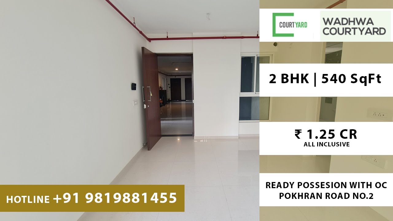 2 BHK COMPACT | 540 SqFt | Courtyard | Pokhran Road No.2 | Ready To ...