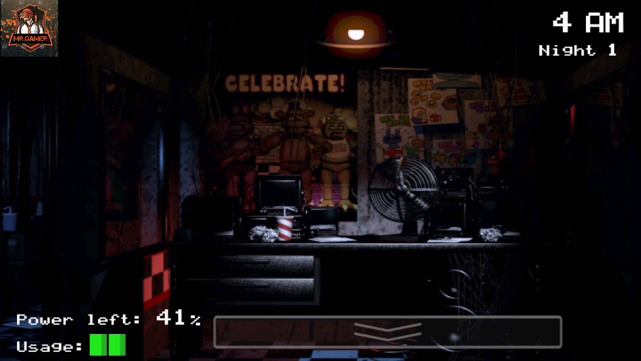 Five Night At Freddys (FNDF) night 1 gameplay - YouTube