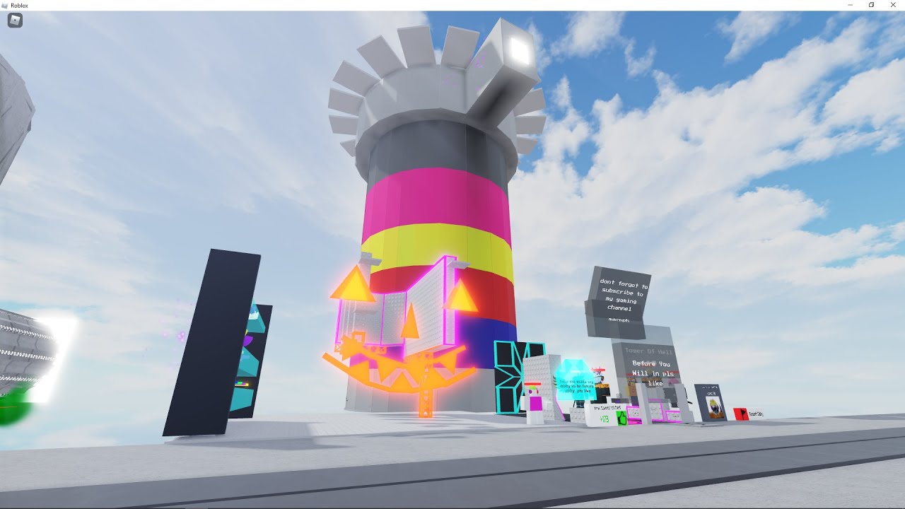 Tower of hell in Obby Creator view - YouTube