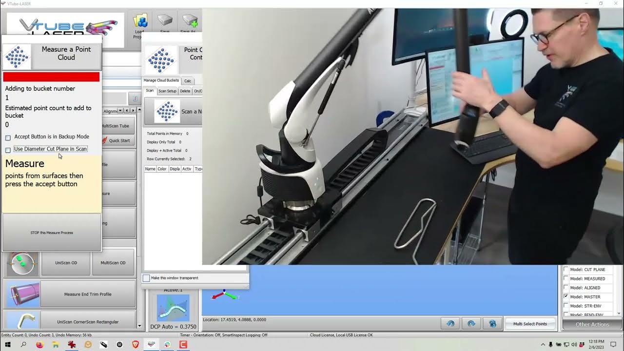 How to use the VTube-LASER Diameter Cut Plane to measure tube straights that are near other ...