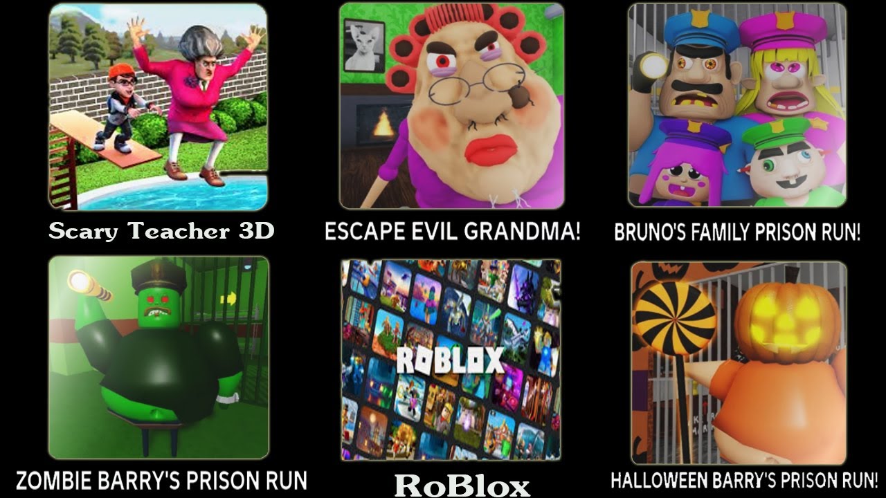 Scary Teacher 3D, ESCAPE EVIL GRANDMA!,BRUNO'S FAMILY PRISON RUN ...