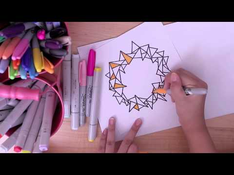 triangle doodle tutorial - YouTube
