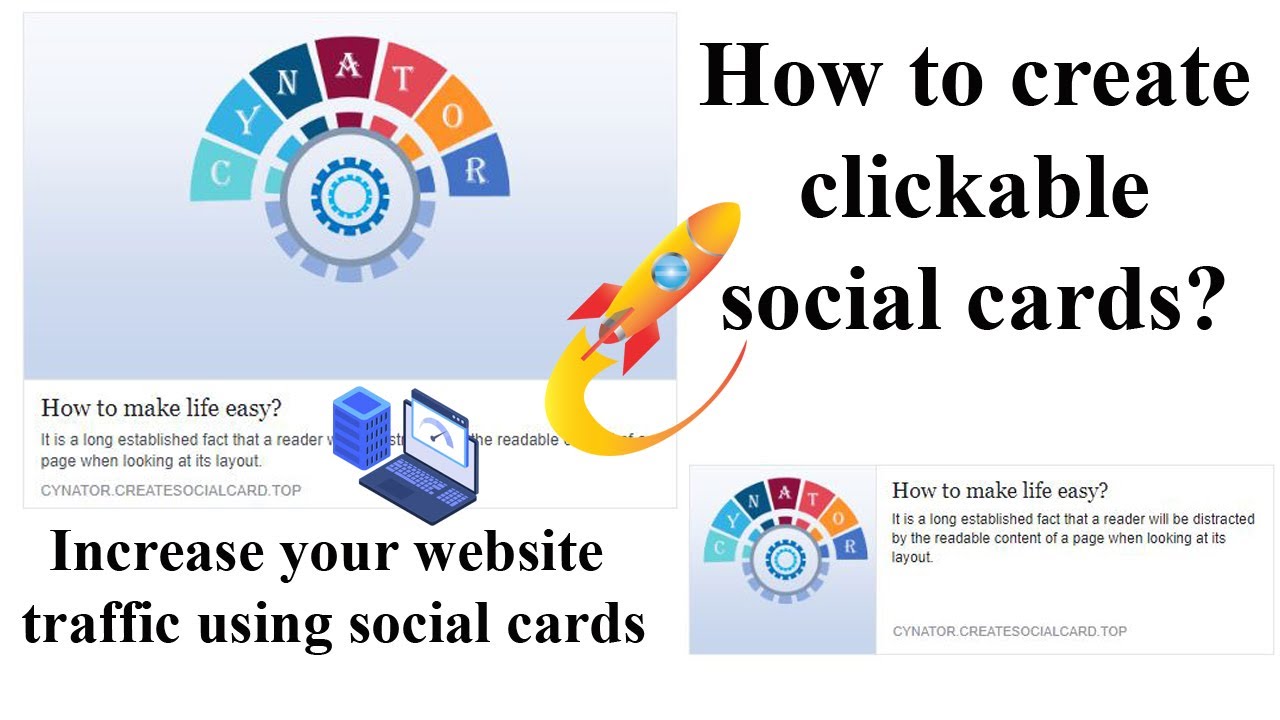 How to create clickable social cards? || Increase your website traffic using social cards. - YouTube