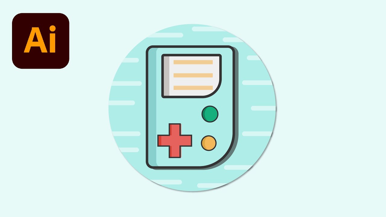 GAME CONSOLE FLAT DESIGN ILLUSTRATION || Adobe illustrator Tutorial 💥 ...