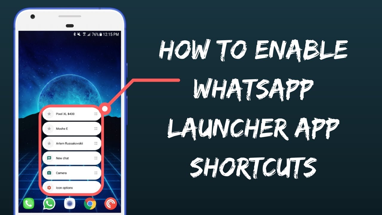 How To Use Whatsapp Launcher App Shortcuts - YouTube