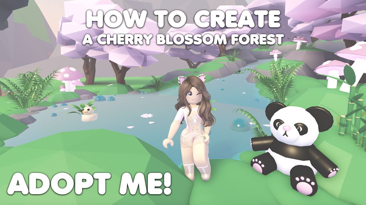 HOW to create a BEAUTIFUL Cherry blossom Forest! in Adopt me! - YouTube