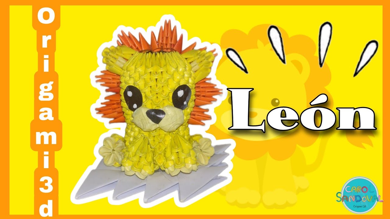 Cómo hacer león 🦁 en origami 3d👈 nivel 🔥| Carol Sandoval - YouTube