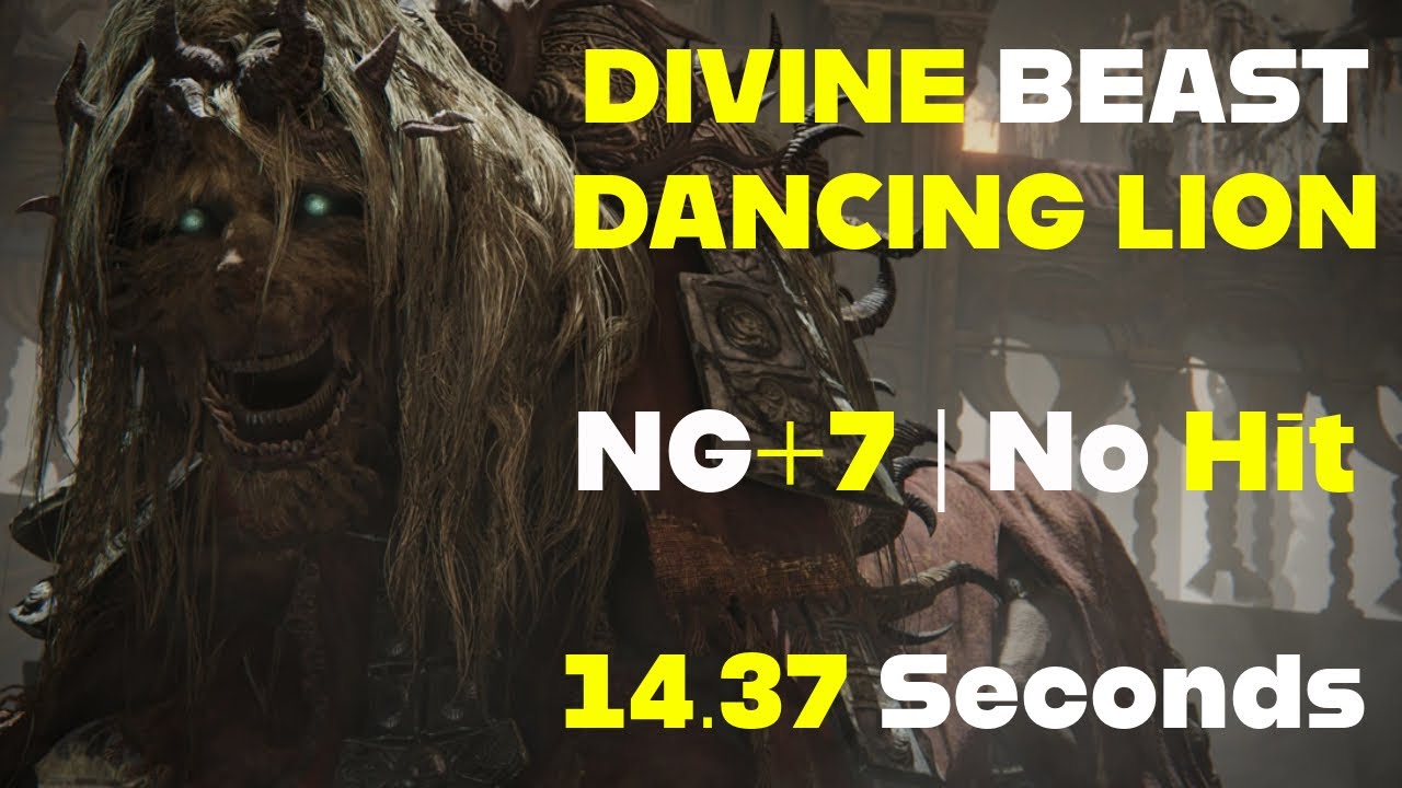 [ELDEN RING DLC] Divine Beast Dancing Lion NG+7 No Hit in 14.37 Seconds ...