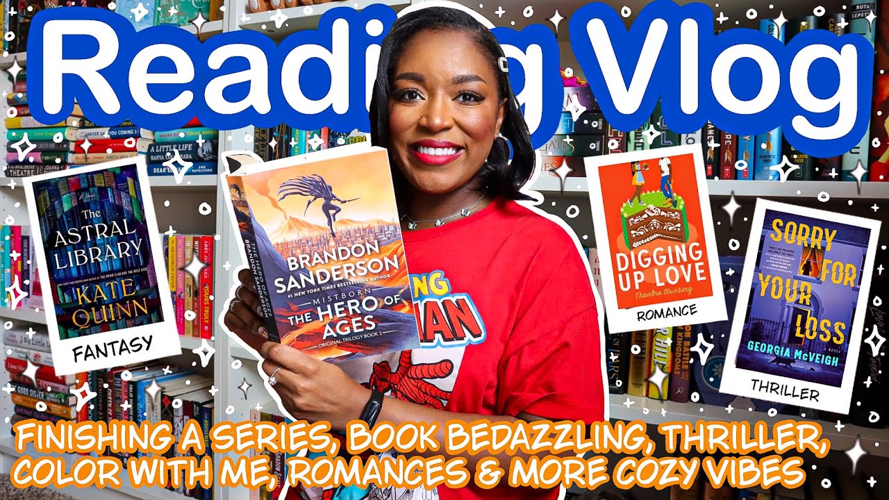 Reading Vlog 📖 reading 1500 pages, book bedazzling, completing a series ...