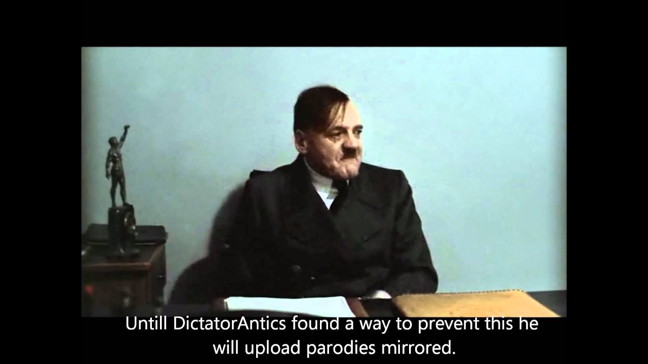 Gunsche informs Hitler all parodies are mirrored - YouTube