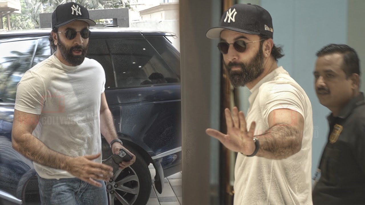 चलो आप - Ranbir Kapoor in Beard Stylish Look arrives at T-series Office ...