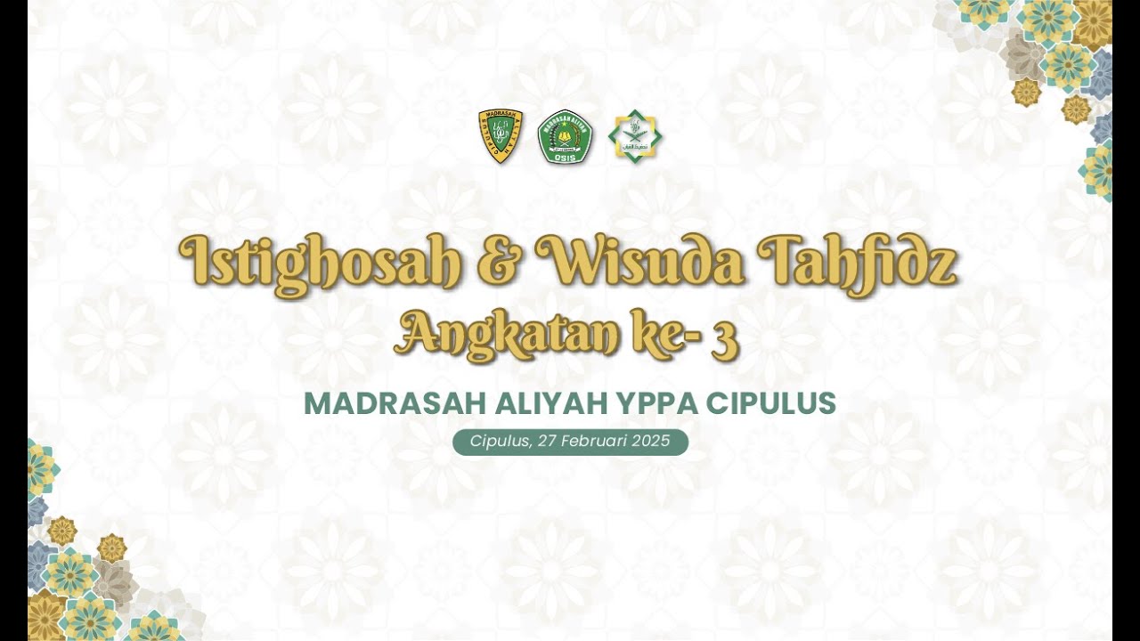 🔴LIVE ISTIGHOSAH DAN WISUDA TAHFIDZ 2025 - YouTube