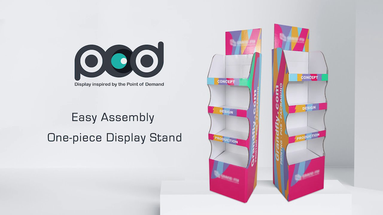 Easy Assembly One piece Display Stand - YouTube