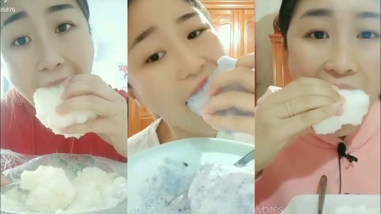 Only Ice Bites, Satisfying Her Ice Chunk and Super Squeaky - YouTube