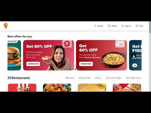 Swiggy Clone App using React and Node - YouTube