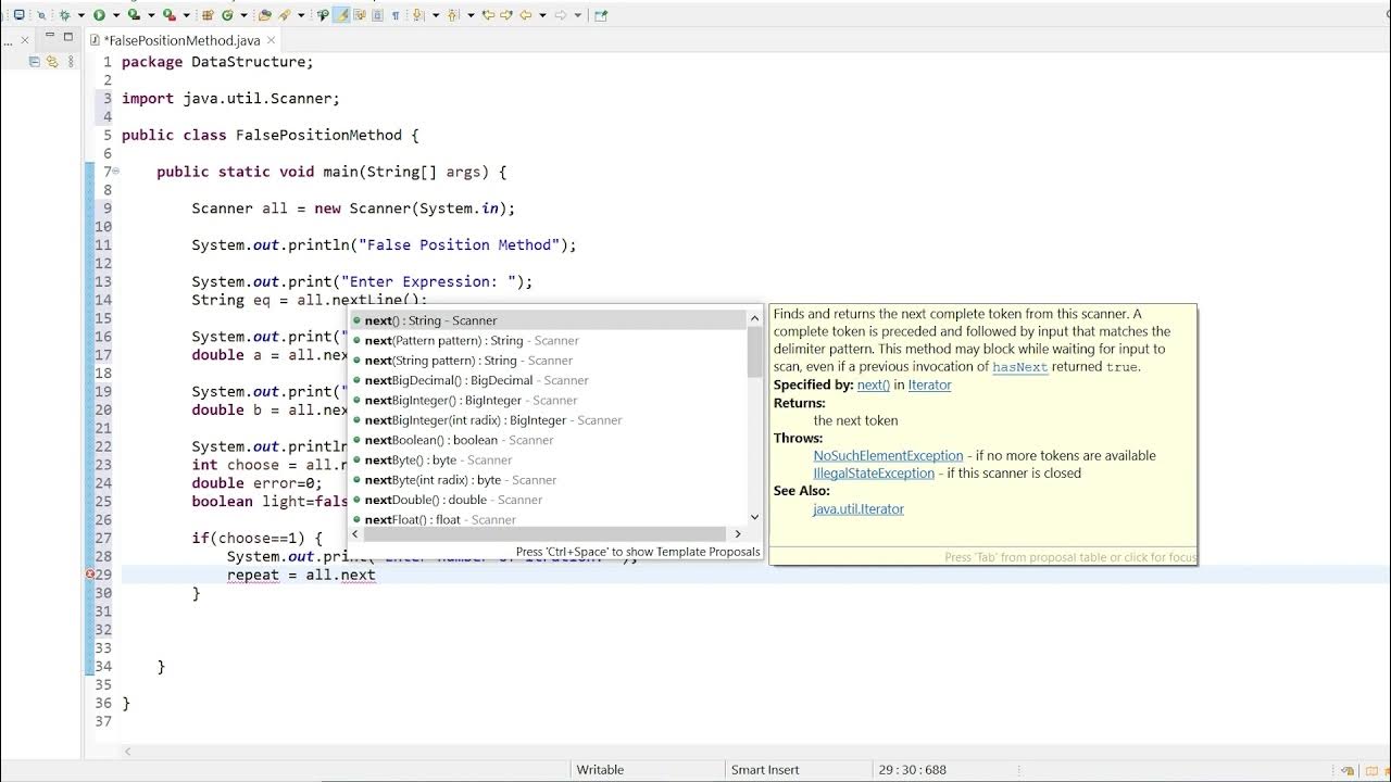 False position method in java - YouTube