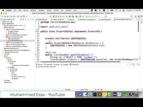 30 JAVA Spring MVC Web xml with database - YouTube