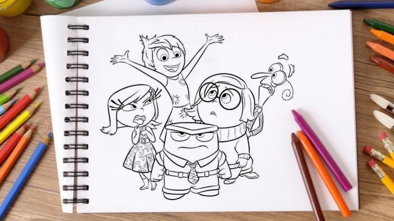 Art of Inside Out drawing,coloring,painting for kids , Let's Draw # ...