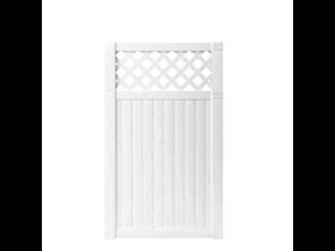HOW TO ASSEMBLE VINYL PRIVACY WITH LATTICE GATE WITH STEEL FRAME - YouTube