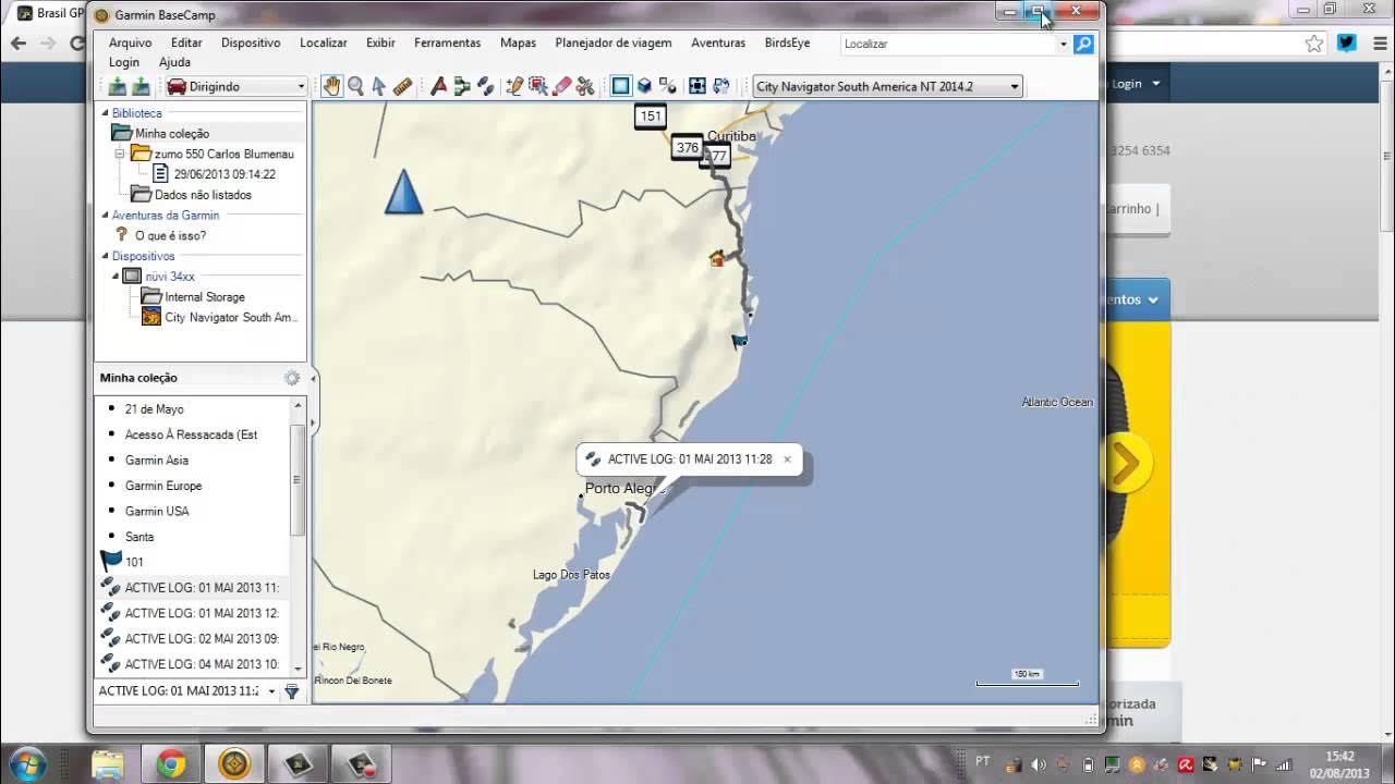 Criando rota no Garmin BaseCamp - YouTube