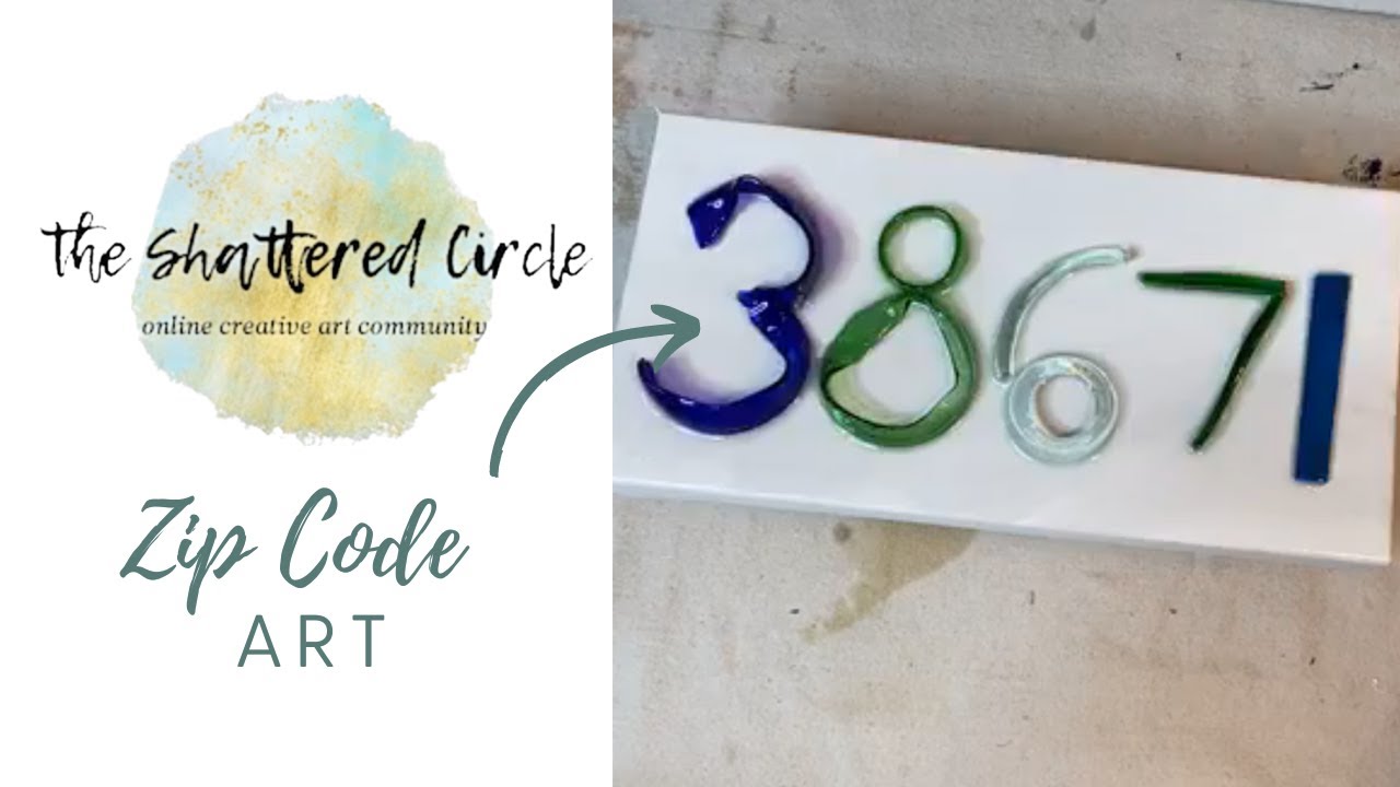 Zip Code Art (Glass & Resin Art Tutorial) - YouTube
