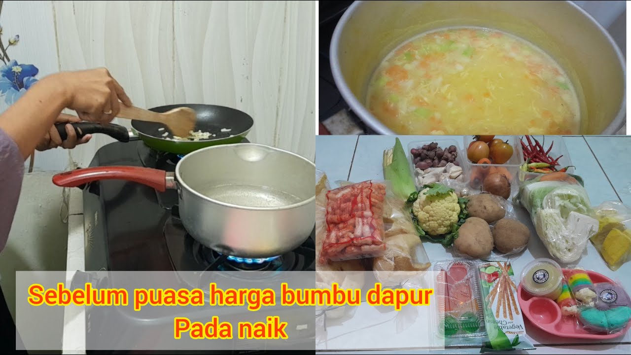 KE PASAR PAGI PAGI, food preparation lanjut masak sop jagung - YouTube