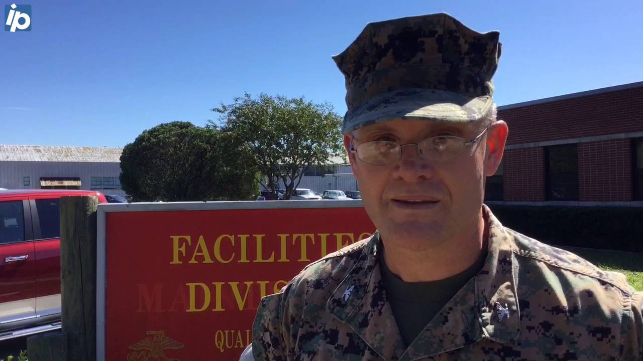 Col. Jim Stone rides out storm at Parris Island - YouTube