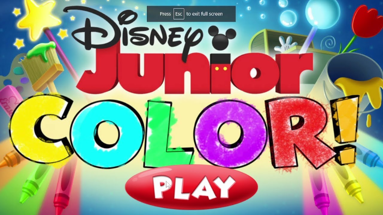 Disney Junior Coloring Game DISNEY JUNIOR GAMES - YouTube