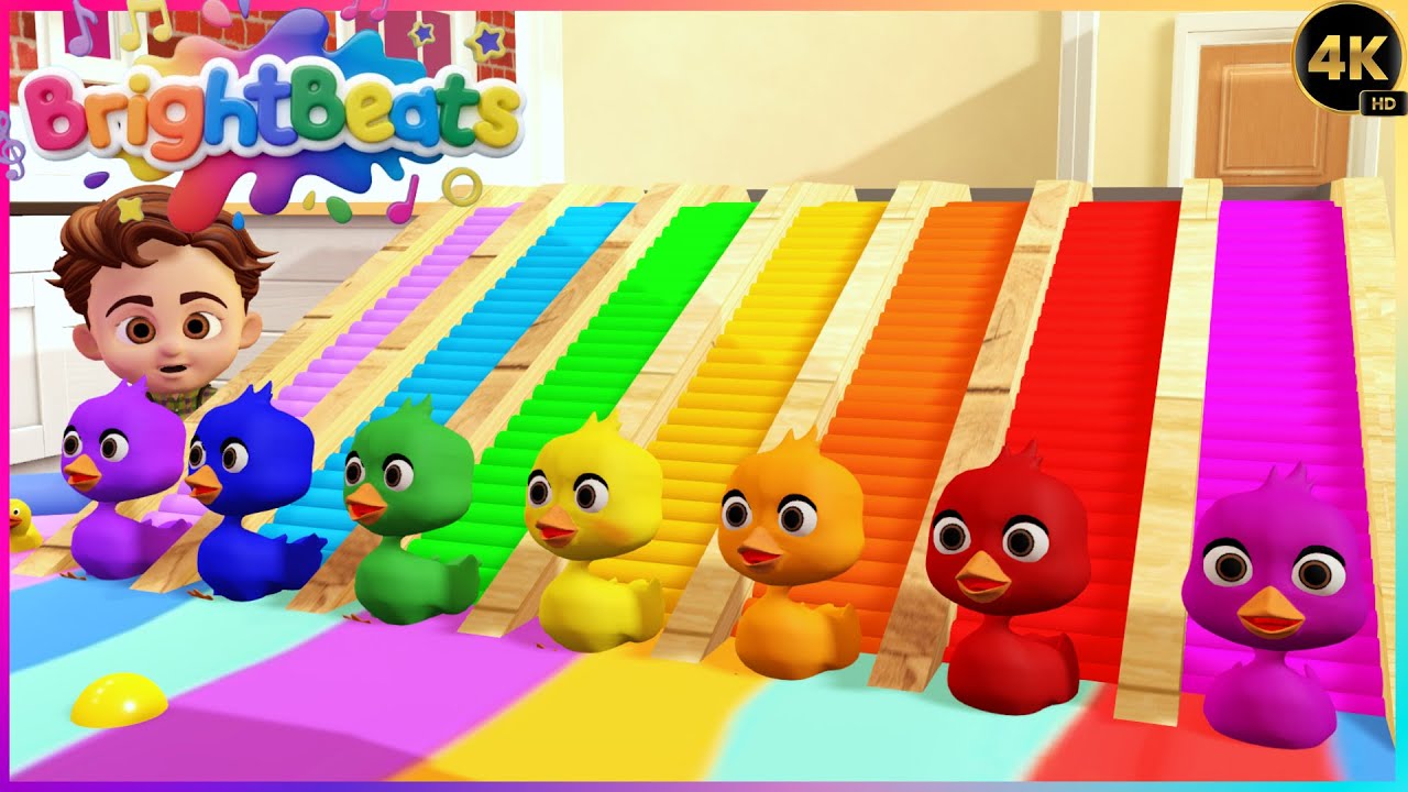 Colorful Duck Song for Kids | Learning Colors with Colorful Ducks ...