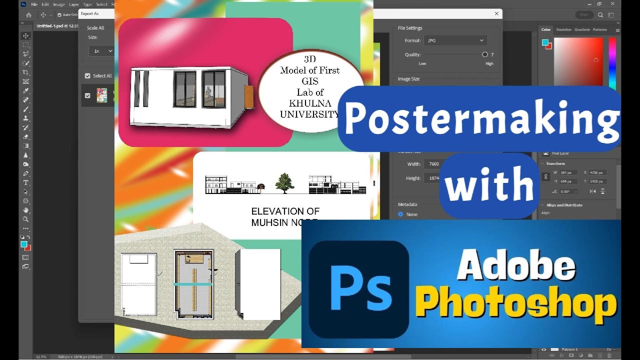 Making Simple Poster in Photoshop and knowing the tools - YouTube