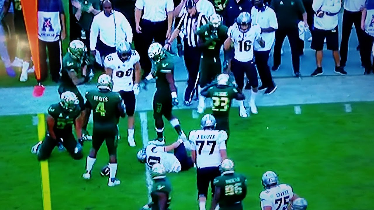 Milton UCF QB injury. - YouTube