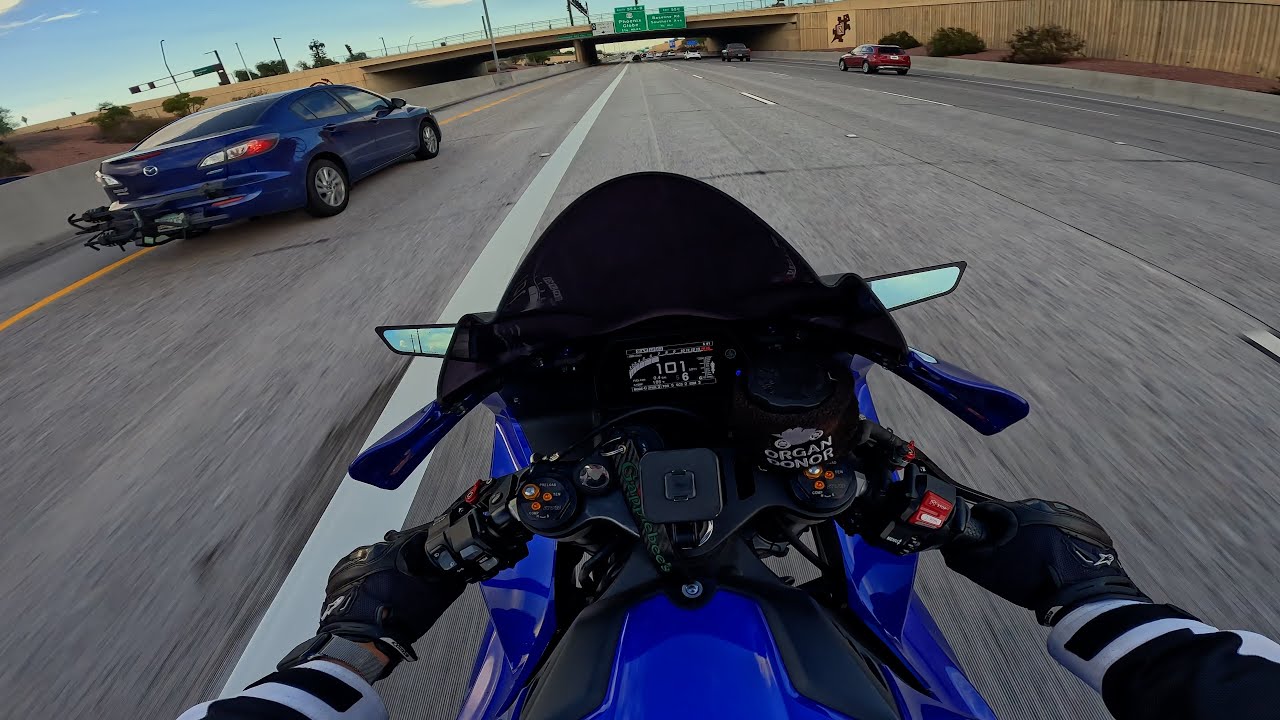 Yamaha R1 First Ride Ever on Arizona Highway - YouTube