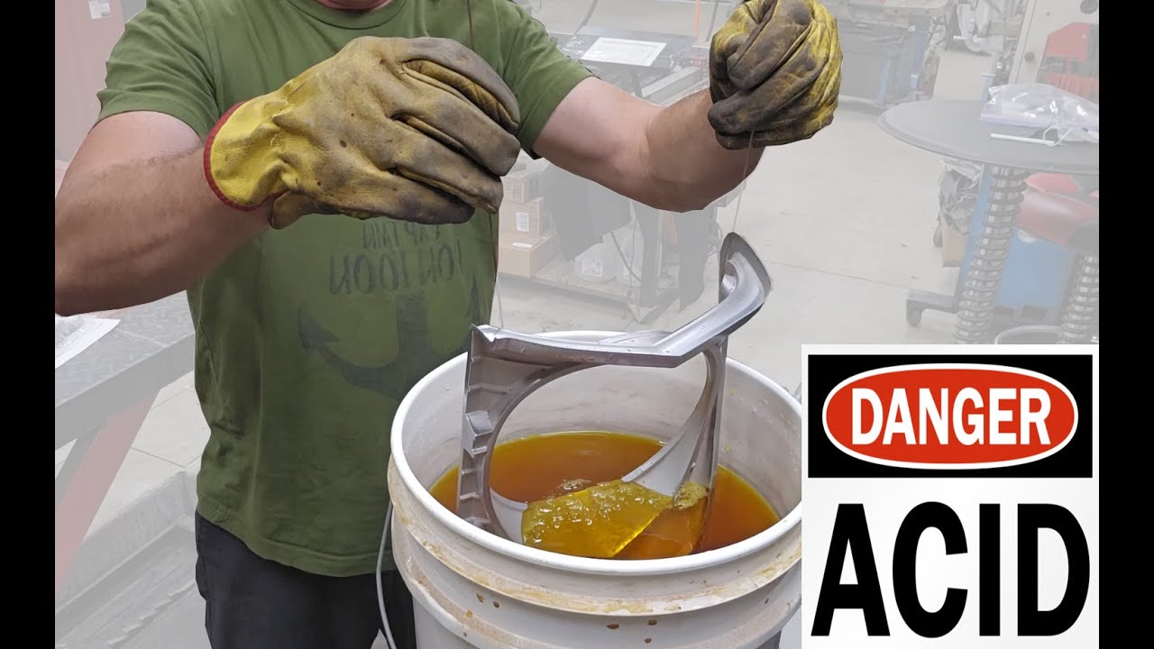 Acid Dipping Parts Before Powder Coating - YouTube