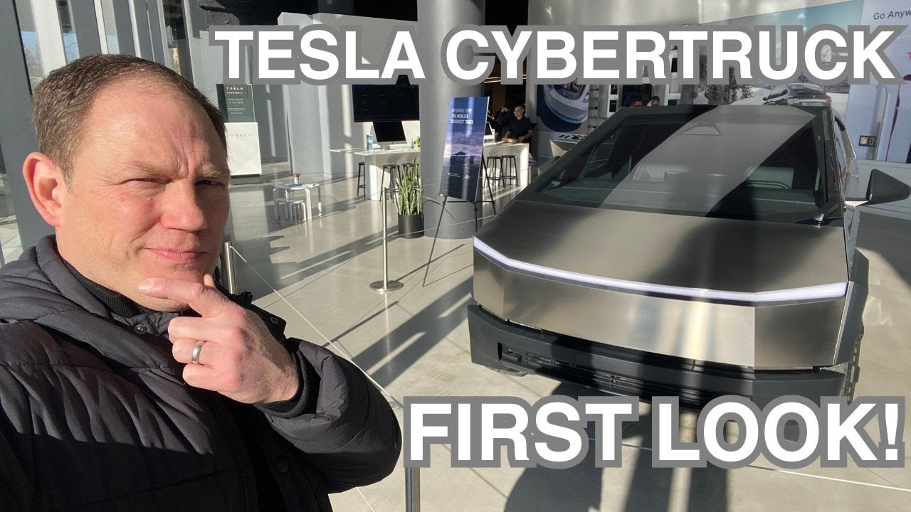First Look: Production Tesla Cybertruck Revealed In Showrooms - YouTube