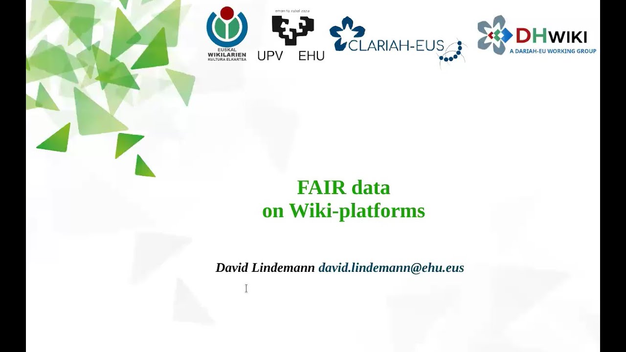 FAIR Linked Data on Wiki-platforms, with David Lindemann - YouTube