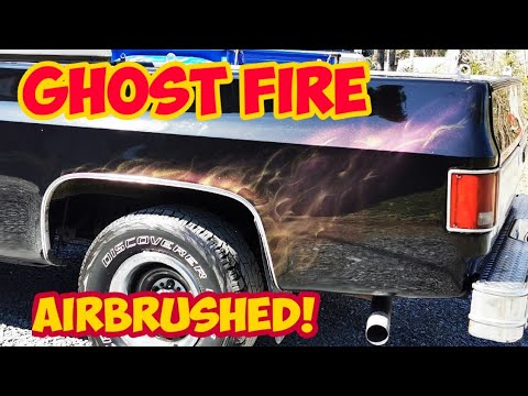 How to airbrush ghost fire - YouTube